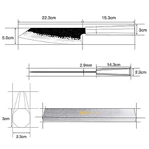 FINDKING 6pcs kitchen knife set Dynasty series-3 layer 9CR18MOV clad steel w/octagon handle knife set