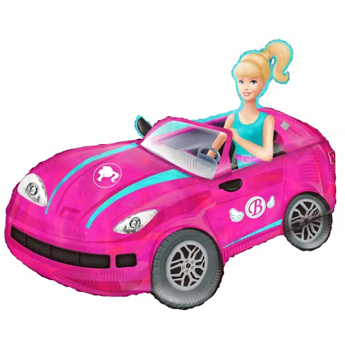 4pcs pinkgirl car balloons for pink girl birthday party decoraitons,girl birthday party supplies