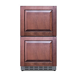 Summit Appliance ADRD18OS 18" Wide ADA Compliant Outdoor 2-Drawer All-Refrigerator in Stainless Steel with Panel-Ready Drawer Fronts, Digital Thermostat, Frost-free Defrost, Digital Display