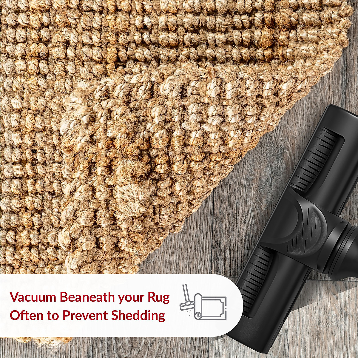 nuLOOM Ashli Solid Farmhouse Jute Runner Rug, 2' 6" x 12', Natural