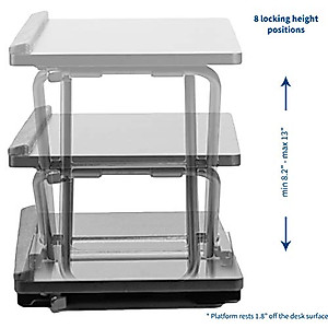VIVO Black Single Top 27 inch Heavy-Duty Scissors Lift Keyboard and Mouse Riser, Designed for Ergonomic Sit Stand Workstations, DESK-V000P