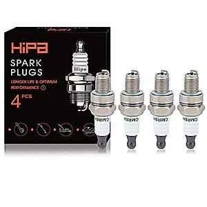 Hipa CMR6H Nickel Copper Core Standard Spark Plug Replace for NGK CMR6H Stihl FS90 FS100 FS110 FS40 FS50 FS56 HL90 HL110 HT100 KM90 BR500(4 Pack)