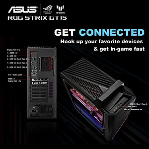 ASUS 2022 ROG Gaming Desktop, Intel Core i7-12700F Processor, 64GB DDR4 RAM, 4TB PCIe SSD + 4TB HDD, NVIDIA GeForce RTX 3060 12G DDR6, Win 11 Pro, Black, Hotface DVD-RW USB Hub