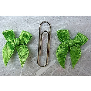 100 Assorted Tiny Satin Ribbon Rose Bows Christmas Style Diameter 10 mm. Tiny Embellishment Craft Artificial Applique Wedding