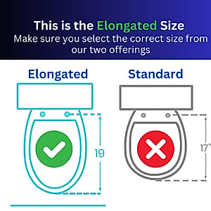 Heavy Duty Elongated Toilet Seat Riser, Easy to Install - 3.5" Lift - 300 lbs Capacity, Premium Padded Support Handles