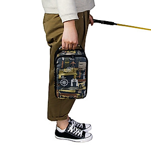 UNISTRENGH Fishing Reel Tackle Bag Outdoor Fishing Reel & Gear Case Water-Resistant Fishing Tackle Organizer Carry Storage Bags (Camouflage #2)