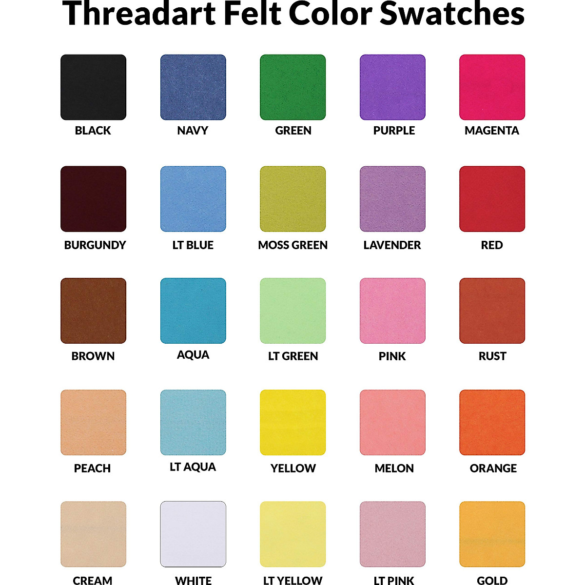 Threadart Premium Felt by The Yard - 36" Wide - Green | Soft Wool-Like Feel | 1.2mm Thick Fabric for DIY Crafts, Sewing, Crafting Projects | Compatible with Cricut Maker