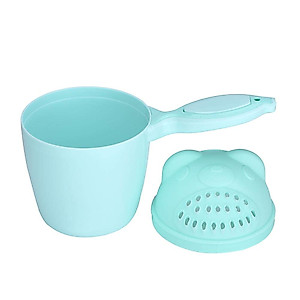 Zerodis Kids Shampoo Rinse Cup Newborn Bath Shower Flusher Baby Bath Waterfall Rinser for Protecting Infant Eyes(Green)