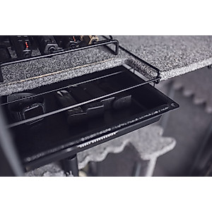 Lockdown Vault Drawer for Gun Safe Organization, Document or Valuable Storage and Security Black 13.6 x 14 x 3.8 inches