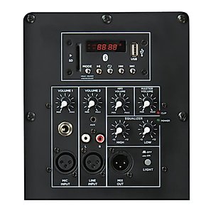 Gemini AS Series Professional Audio Dual 15-inch Portable Active PA Loudspeakers with Bluetooth Compatibility, Mic & Line XLR, 1/4", 1/8", RCA inputs