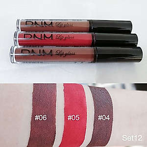 AMY'S DIARY 3Pcs Dark Red Brown Matte 24-Hour Liquid Lipstick Sets, Permanent Stay On Lipstick Lip Set Smudge Proof Matte Labial Mate For Women 24 Horas Originales(Set02)