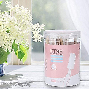 Hztyyier 30pcs Mini Disposable Toothbrush No Toothpaste Needed Portable Soft Oral Care for Kids, Aged, Maternity, Travel (Lemon)