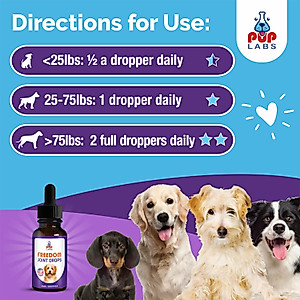 Pup Labs Freedom Joint Drops - Dog Joint Support Supplement with Human-Grade Ingredients - No Fillers, Preservatives, Additives, or Artificial Ingredients, 30 ml Dropper
