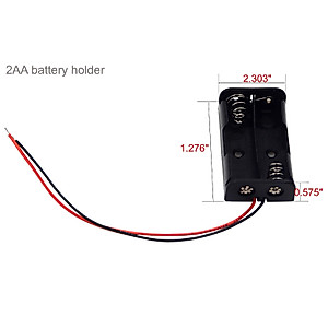 LAMPVPATH (Pack of 8) AA Battery Holder Bundle 2Pcs Single AA Battery Holder, 2Pcs 2X 1.5V AA Battery Holder with Leads, 2Pcs 3X 1.5V 3 AA Battery Holder with Wire, 2Pcs 4X 1.5V 6 Volt Battery Holder