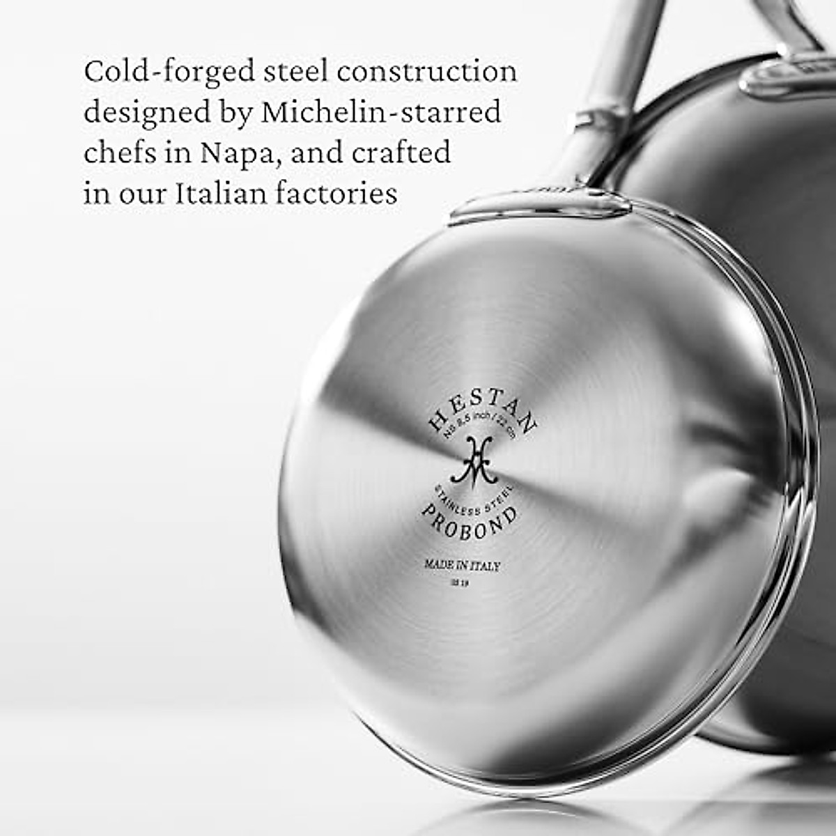 Hestan - ProBond Collection - TITUM 100% Triple Bonded Nonstick Stainless Steel Frying Pan, Induction Cooktop Compatible, Made without PFOAs (12.5-Inch)