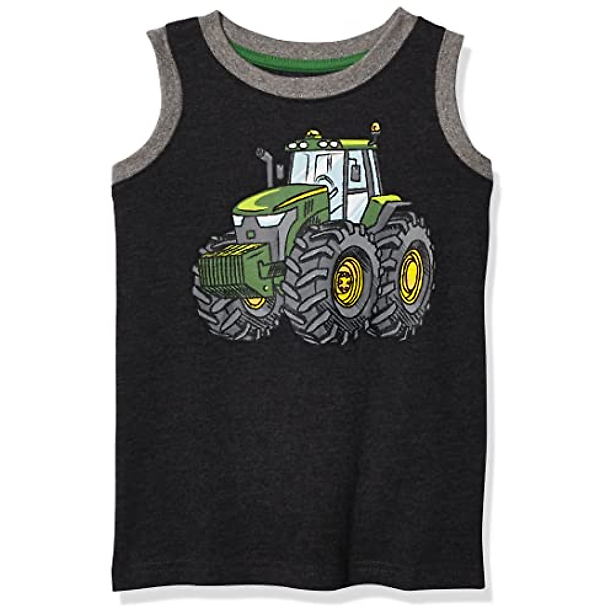 John Deere boys Toddler Boys' Tractor Muscle Tee T Shirt, Heather Grey, 3 US