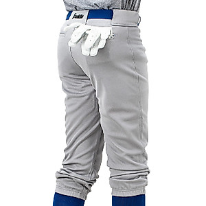 Franklin Sports Youth Baseball Knicker Style + Knee High Softball Pants for Kids - Boys + Girls with Belt Loop - Grey - Youth Small