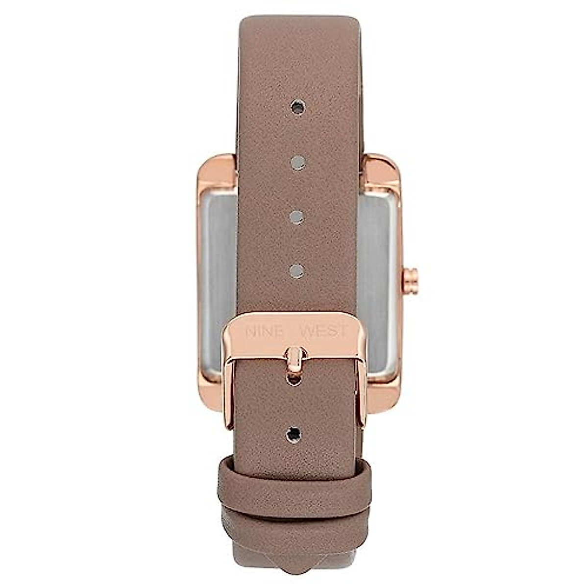 Nine West Women's NW/2116TPRG Rose Gold-Tone and Taupe Strap Watch