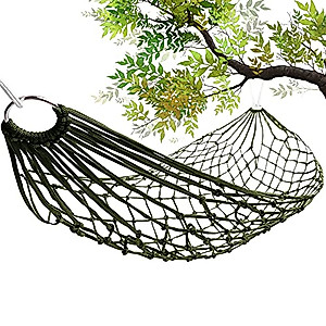 Mesh Rope Hammocks for Outside - Sleeping Hammock Nylon Camping Hammock Large Weight Limit Swing Mesh Hammock Large Hammocks for Outside Nylon Hammocks 8ft Hammock 8 Foot Hammock Sleeping Hammock Tree