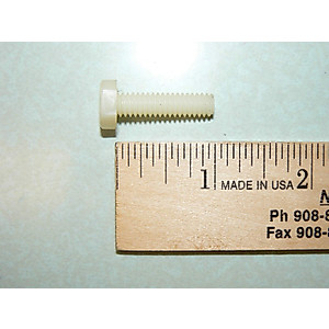 1/4"-20 X 1"Nylon Hex Cap Screws - Fully Threaded - Lot of 50 Pcs.