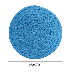 4 Pcs Cotton Thread Weave Hot Pot Holders, AIFUDA Multi-use Hot Mats Non-Slip Stylish Coasters Insulation Hot Pads Trivet for Cooking and Baking