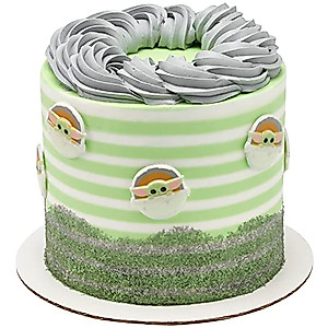 DECOPAC Star Wars The Mandalorian The Child Rings, Cupcake Decorations, Food Safe Cake Toppers – 24 Pack