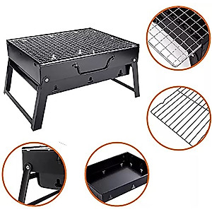 GEEKLLS Charcoal grills Portable Carbon Barbecue Stove For Picnic Garden Party Cooking Terrace Camping Travel Foldable Mini BBQ Grill Outdoor