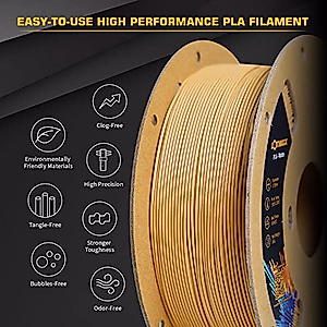 LOTMAXX Matte PLA Filament 1.75mm Matte PLA 3D Printer Filament, 1kg Cardboard Spool (2.2lbs), Dimensional Accuracy +/- 0.03mm, Fit Most FDM Printer(Matte Wood)