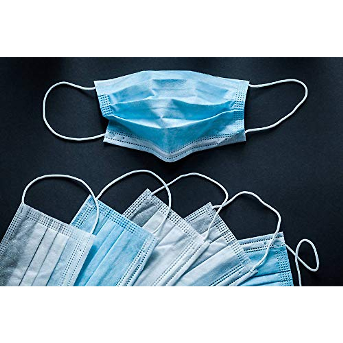 Lamy 50 PCS Face Masks Disposable for Protection Earloop Blue 3 Ply Breathable Face Mask for Man and Woman