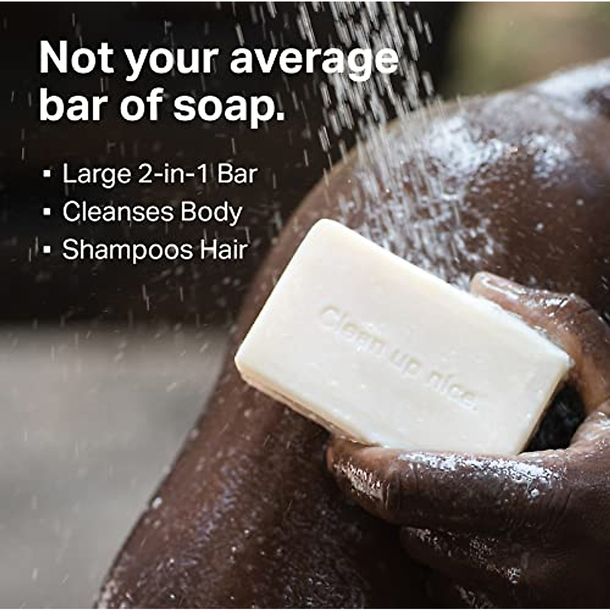 Every Man Jack Sandalwood 2-in-1 Mens Bar Soap - Wash and Shampoo for All Skin and Hair Types - Ultra Hydrating Made with Natural Ingredients like Shea Butter, Aloe Vera, Glycerin - 6oz