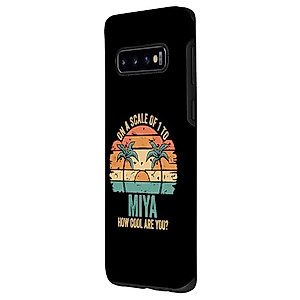 Galaxy S10 MIYA Cute Retro Girls Groovy MIYA Personalized Name Case