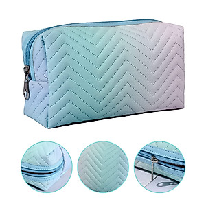 Zipper Travel Cosmetic Bag - Gradient Blue BELLELE (Blue)