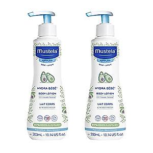 Mustela Hydra Bebe Body Lotion - Daily Moisturizing Baby Lotion with Natural Avocado, Jojoba & Sunflower Oil â€“ 10.14 fl. oz. â€“ 2-Pack