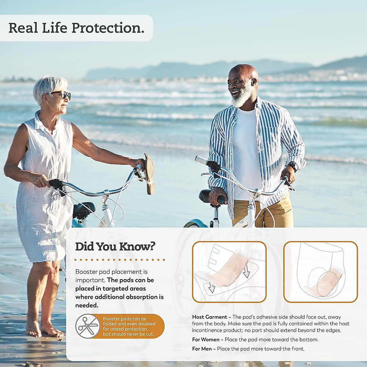 Tranquility TopLiner Booster Pad Medium Diaper Inserts Pk/25