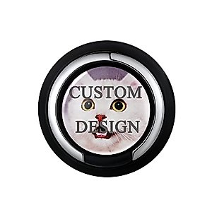 Phone Ring Holder with Customized Photo Logo Image Printed Finger Grip Stand Hand Free 360 Degree Rotating Adhesive on Various Mobile Phone Cases Grip Stand