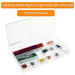 Makeronics 560 PCS Pure Copper Jumper Wires Kit |Solderless Breadboard Wires With 14 Assorted Length for Solder Circuits | Electronics | Arduino or Raspberry Pi