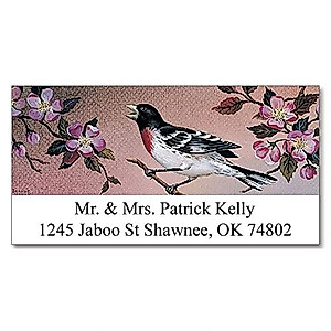 Birds Self-Adhesive, Flat-Sheet Deluxe Address Labels (24 Designs)