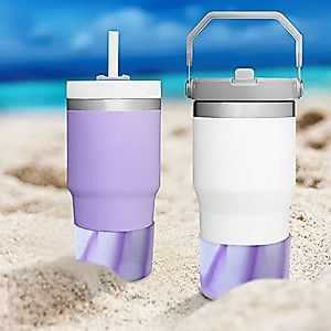 WUQID Protective Mixed Silicone Boot Sleeve 2PC Compatible with Stanley 20 30 40oz & Hydroflask 12oz-40oz Bottles/Tumbler Anti-Slip Bottom Sleeve Cover for All Bottles Bottom Width of 2.83-2.95in