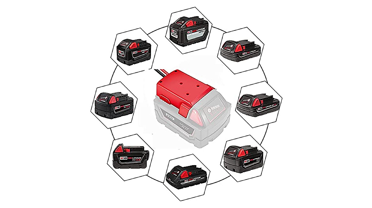 2 Packs Upgrade Milwaukee M18 Battery Adapter | DIY Power Source
