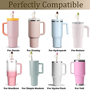 4 Pcs Stanley Straw Covers Silicone Straw Topper 0.4in Dust Proof Straw Cover Cap for Stanley Cup Accessories