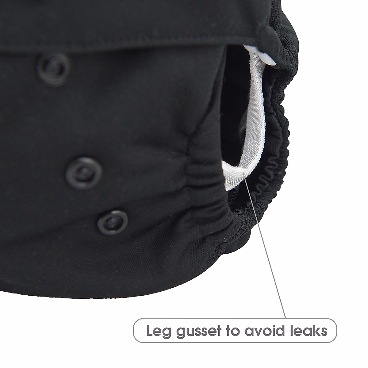 Babygoal Cloth Diaper Covers 6 Pack+Wet Bag for Fitted Diapers and Prefolds with Double Gussets, Adjustable and Reusable for Baby Boys 6DCF08