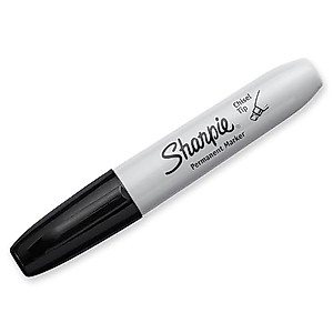 Sharpie 38201 Permanent Marker 5.3mm Chisel Tip Black Dozen