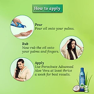 Parachute Advansed Aloe Vera Enriched Coconut Hair Oil | For Strong, Soft & Silky Hair|Deep Nourishment & Conditioning| All hair Types| 5.1 Fl.oz.