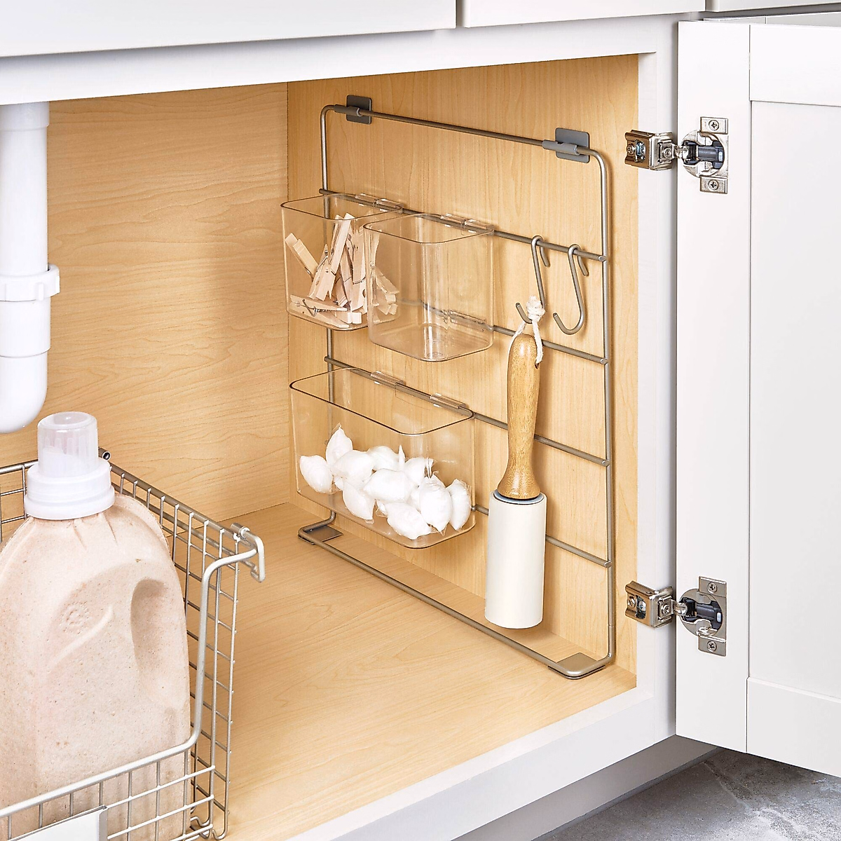 iDesign Ariel Modular Grid Under-Sink Cabinet Organizer, 16.69" x 15.2" x 4.06"
