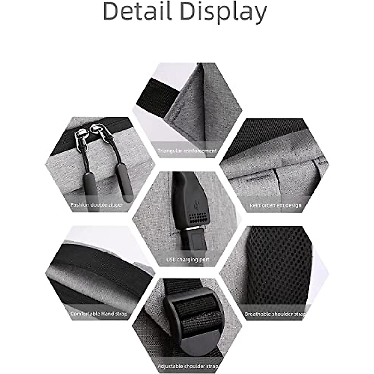 Multipurpose Go Travel Laptop Backpack,Extra Large Anti Theft College School Backpack for Men and Women with USB Charging Port (Gray)