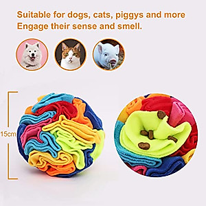 Ablechien Snuffle Ball - Snuffle Ball for Dogs Encourage Natural Foraging Skills, Dog Toys for Boredom and Stimulating Dog Puzzle Ball with Storage Bag Machine Washable…