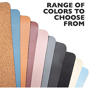 Ilyapa Office Desk Pad, Dual Sided Gray & Light Blue - 36 x 17 Inch Leather Style Full Desk Mouse Pad, Easy Clean Non Slip Computer Desk Mat for Home or Office