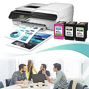 GREENBOX Remanufactured Ink Cartridge 61 Replacement for HP 61XL 61 XL for Hp Envy 4500 5530 5534 5535 Deskjet 1000 1056 1010 1510 1512 2540 3050 Officejet 2620 Printer (2 Black 1 Tri-Color)