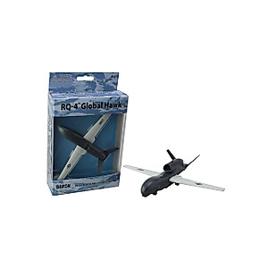 Daron Northrop Grumman RQ-4 Global Hawk Military Drone United States Navy Gray and White Diecast Model Airplane