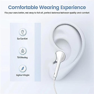 2 Packs-Apple Earbuds for iPhone Headphones Wired Earphones [Apple MFi Certified](Built-in Microphone & Volume Control) Noise Isolating Headsets for iPhone 13/12/11/XR/XS/X/8/Support All iOS System